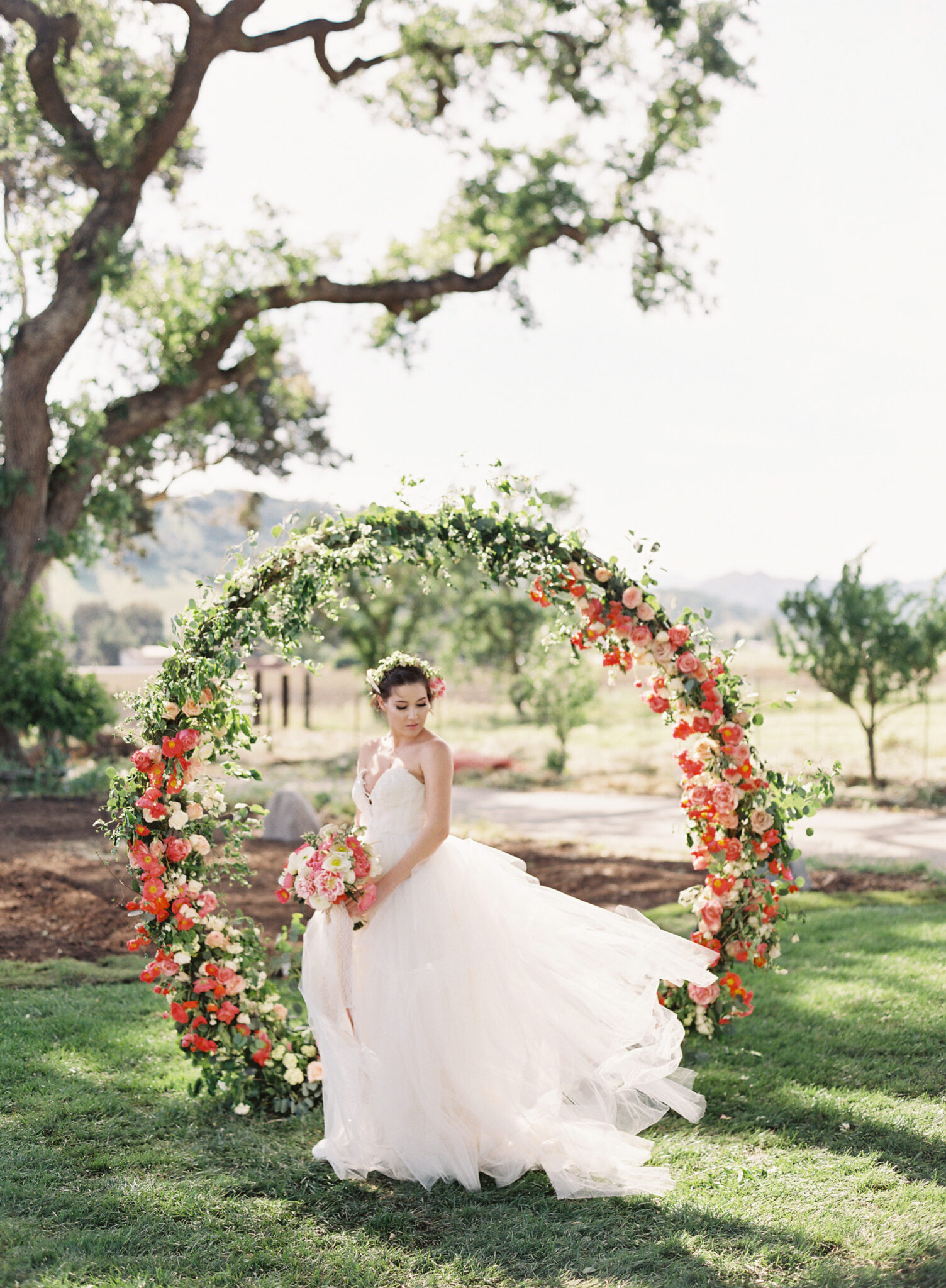 Wedding Ceremony Floral Arch Ideas - Caroline Tran Photography