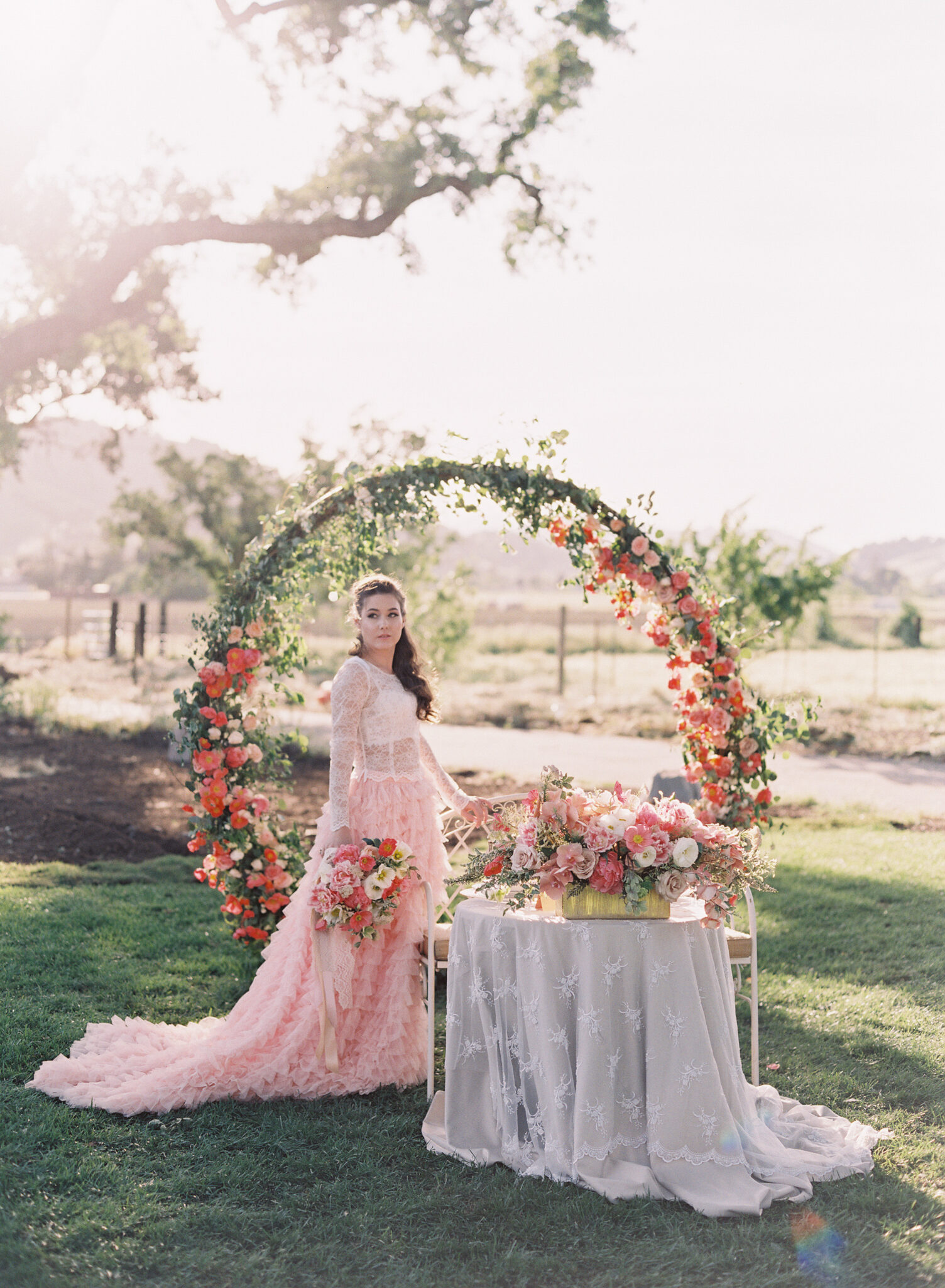 Wedding Ceremony Floral Arch Ideas - Caroline Tran Photography