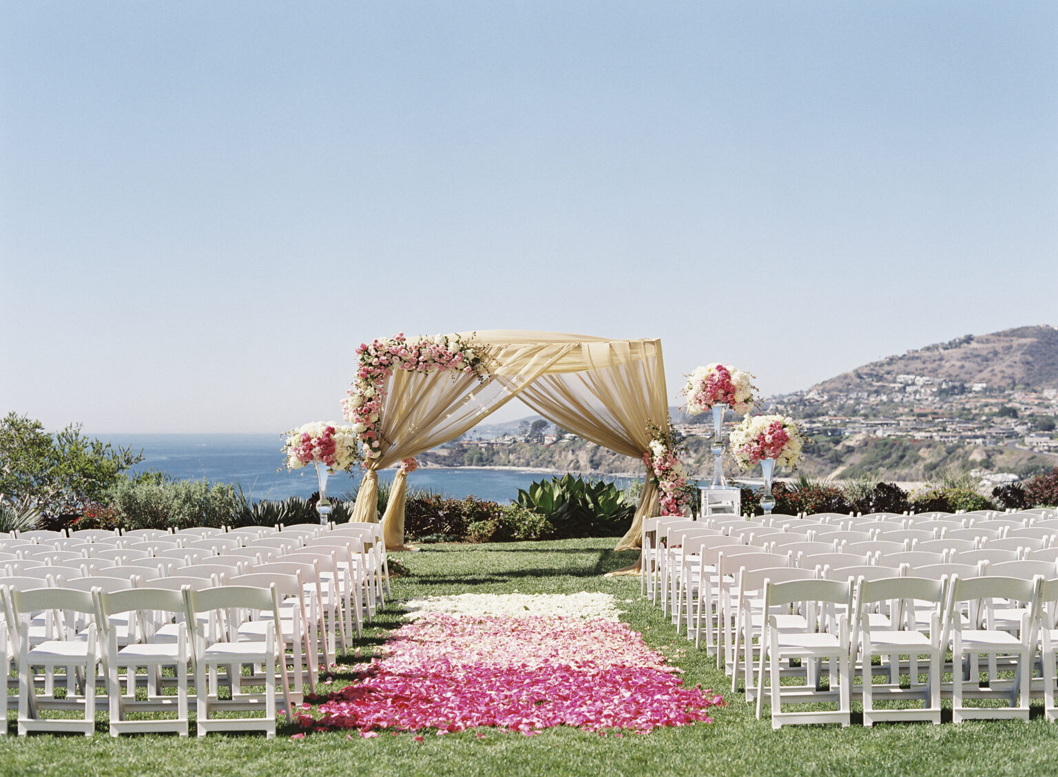 Wedding Ceremony Floral Arch Ideas - Caroline Tran Photography
