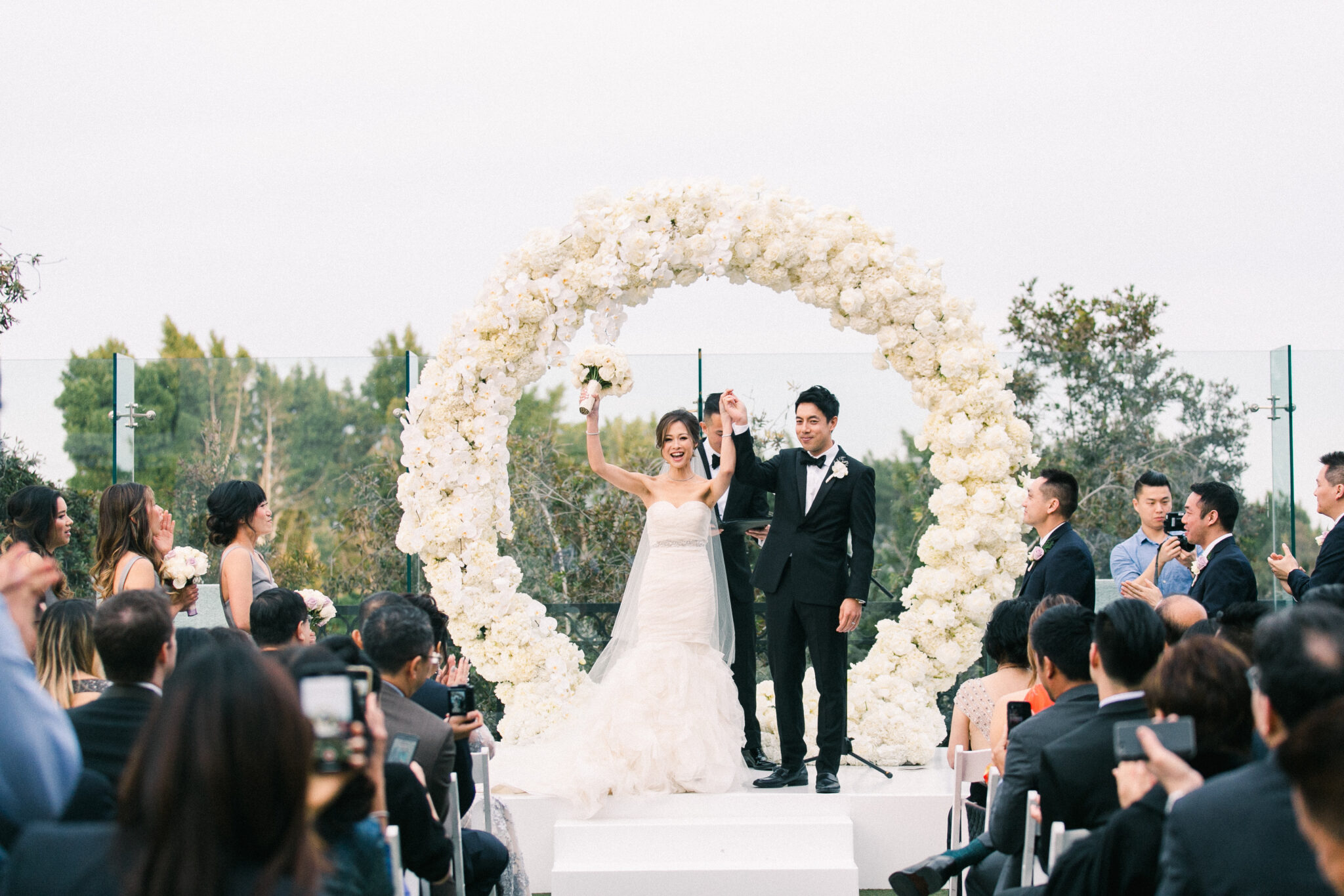 Wedding Ceremony Floral Arch Ideas - Caroline Tran Photography